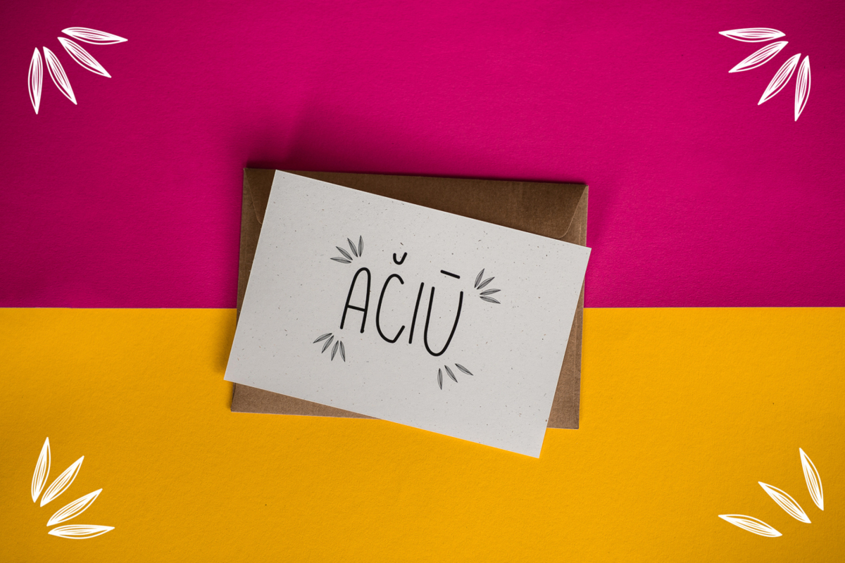 Atvirukas „Didelis ačiū“ - Unique Symbols